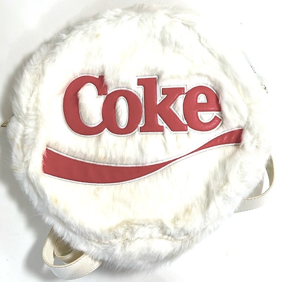Coca Cola | Bags | Cocacola Coke Round Furry Backpack Purse Gold ...